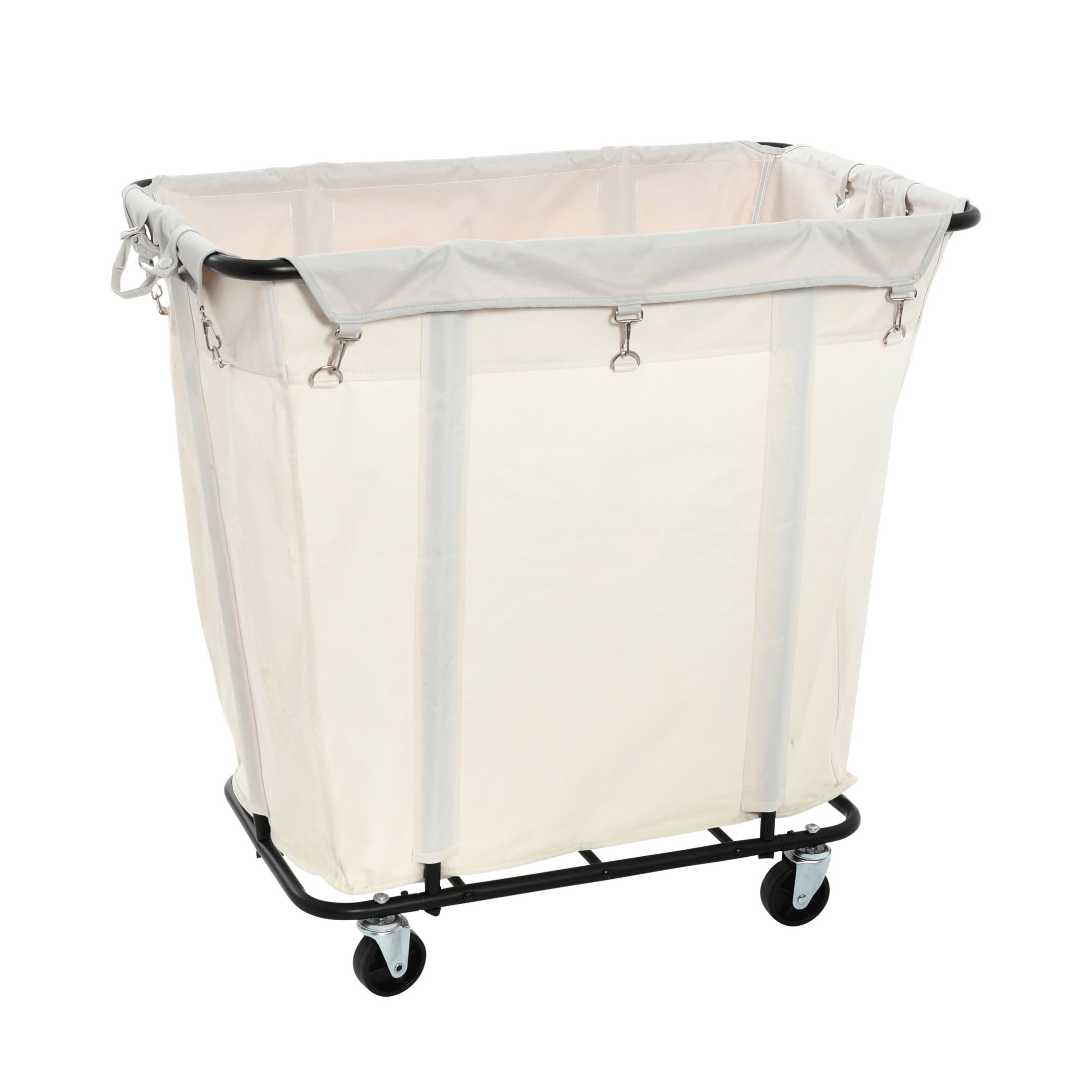 Household Essentials Commercial Laundry Cart with Rolling Caster Wheels ...