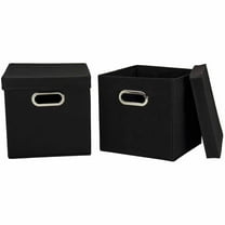 Household Essentials Cube Set with Lids, 2pk, Black - Walmart.com