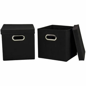 Black Storage Boxes with Lids for Home Organization at Low Prices