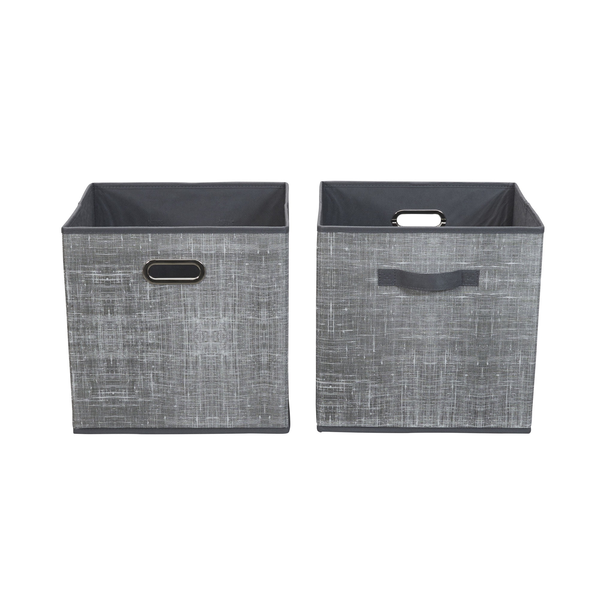 Household Essentials Fabric Storage Bins 2 Piece Set, Strong Poly-Woven ...