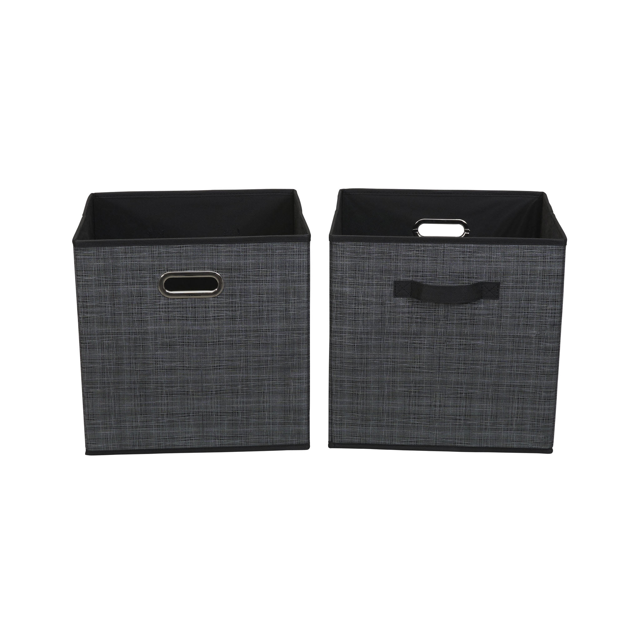 Household Essentials Fabric Storage Bins 2 Piece Set, Strong Poly-Woven ...
