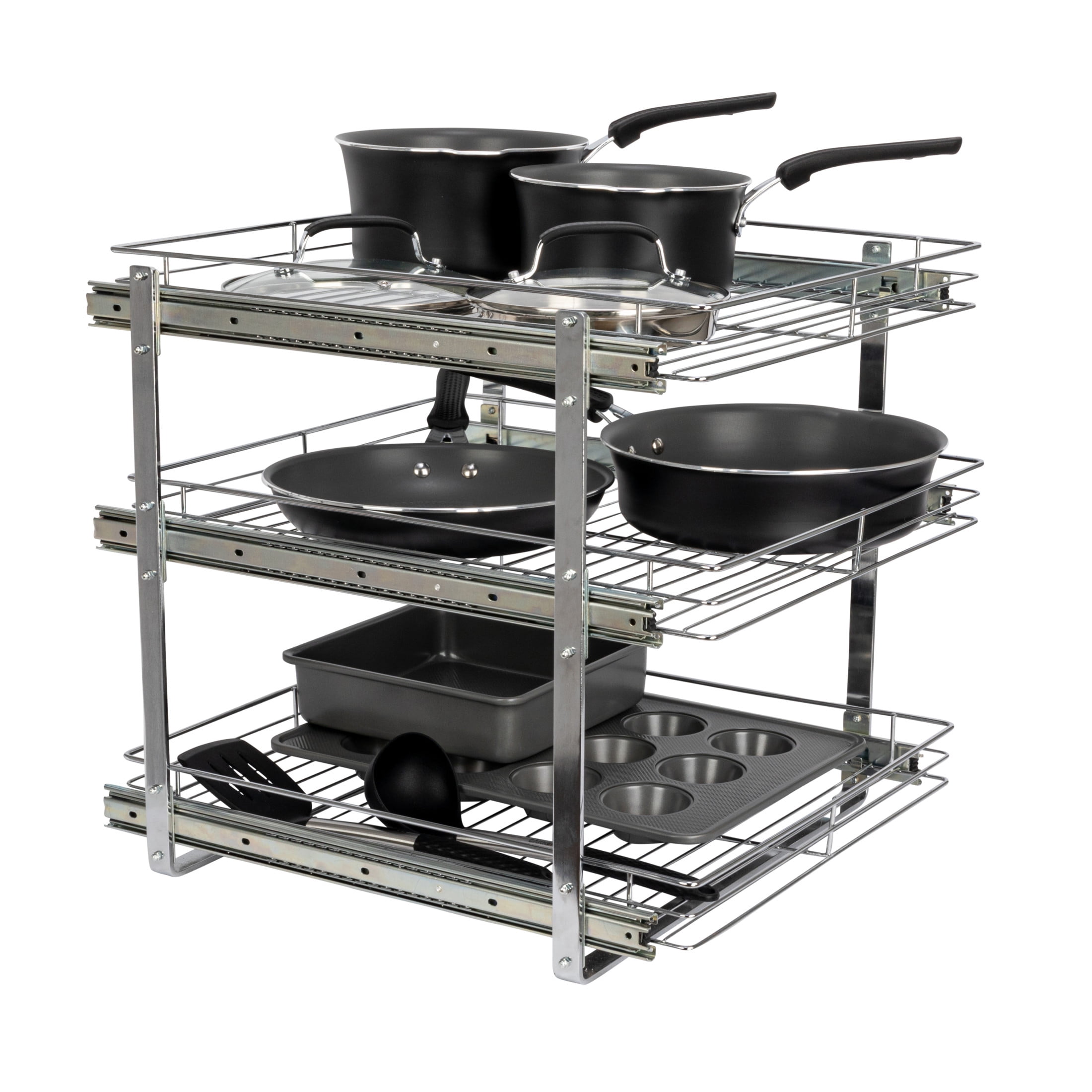 Household Essentials Glidez Multipurpose Chrome-Plated Steel Pull-Out ...