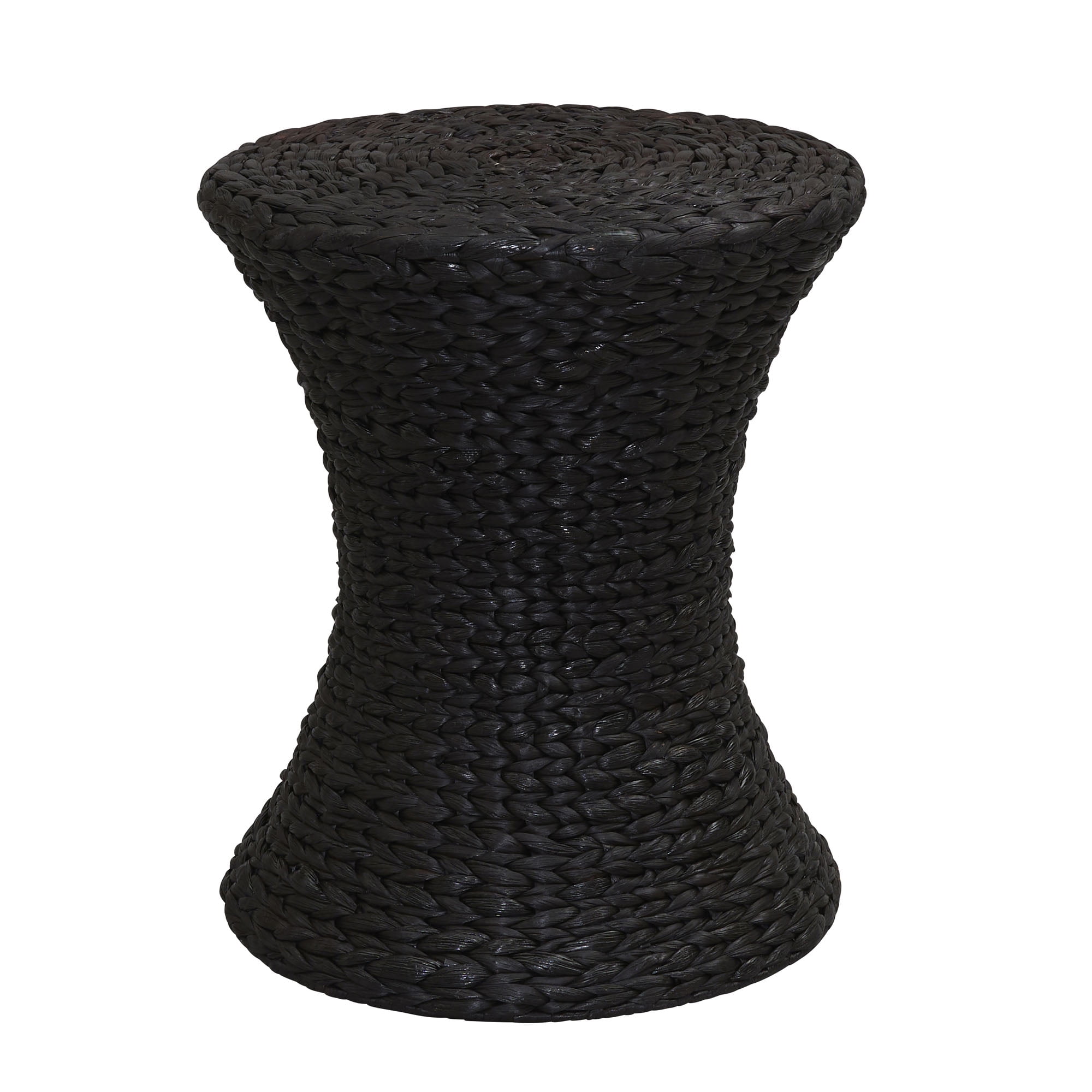Household Essentials Handwoven Water Hyacinth Wicker Stool with ...