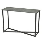 Household Essentials Jamestown Console Sofa Table Rustic Slate Concrete ...