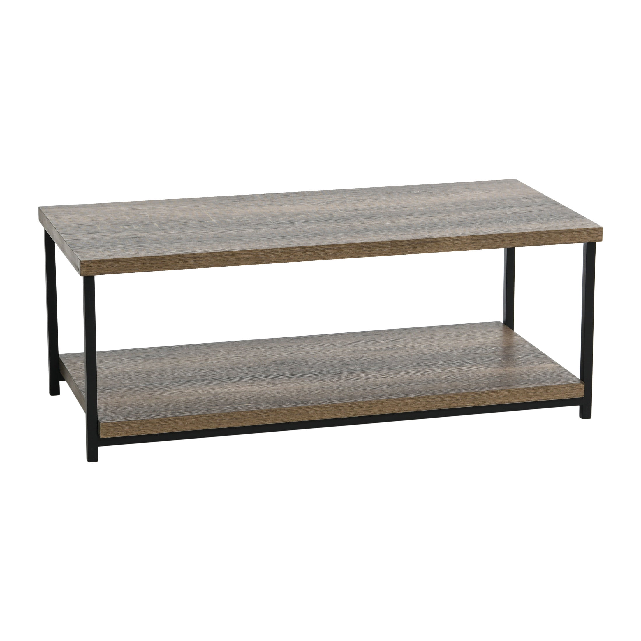 Household Essentials Jamestown Rectangular Coffee Table with Storage ...