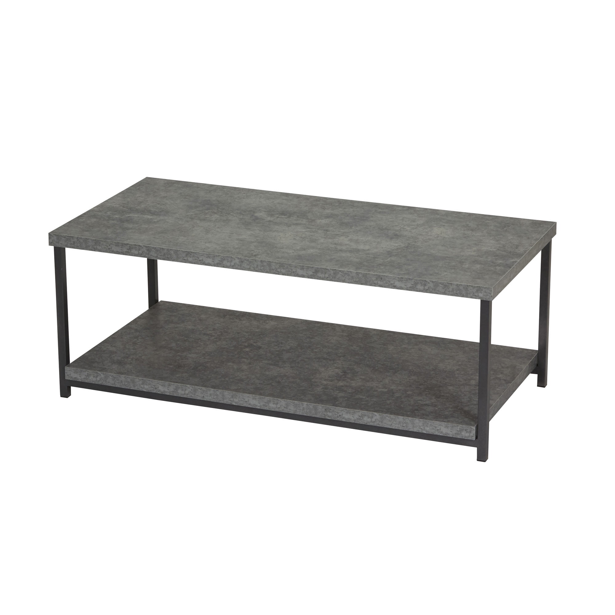 Modern Slate Coffee Table with Storage Shelf - Faux Nepal | Ubuy