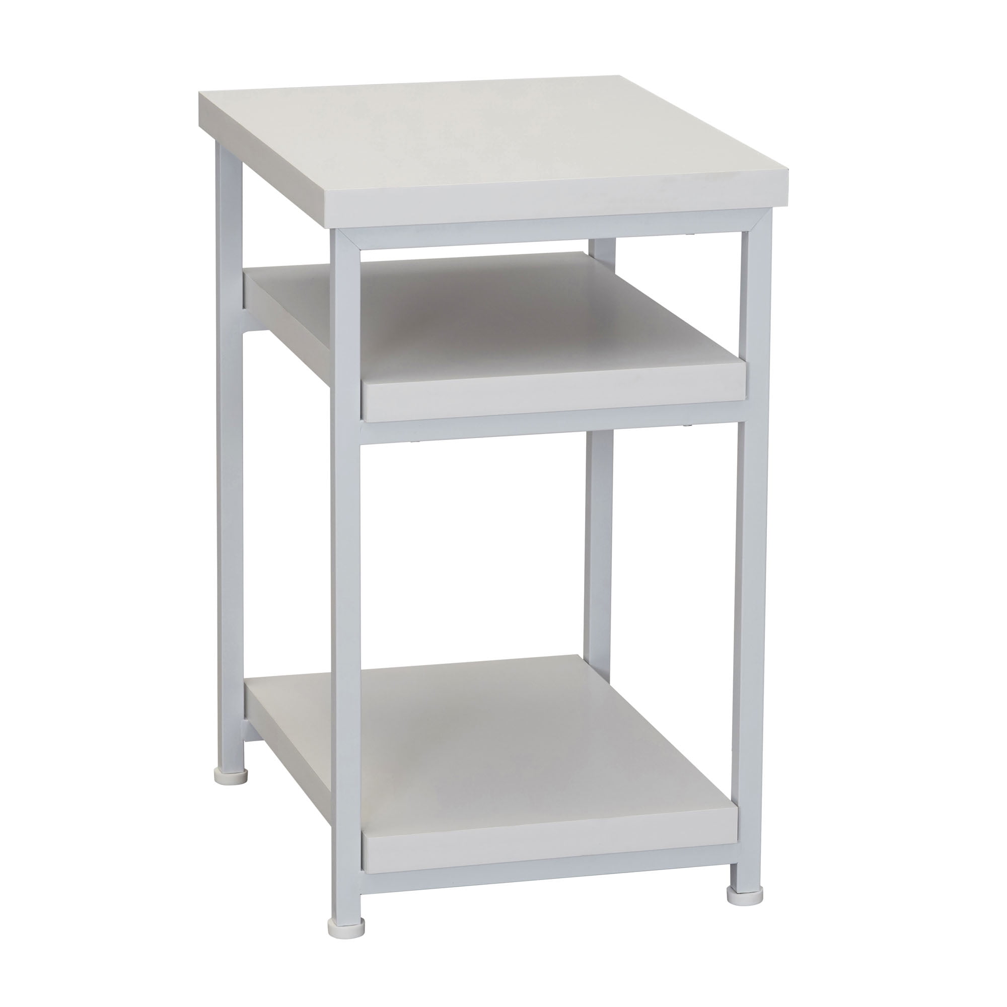 Household Essentials Jamestown Rectangular Side End Table with Storage ...