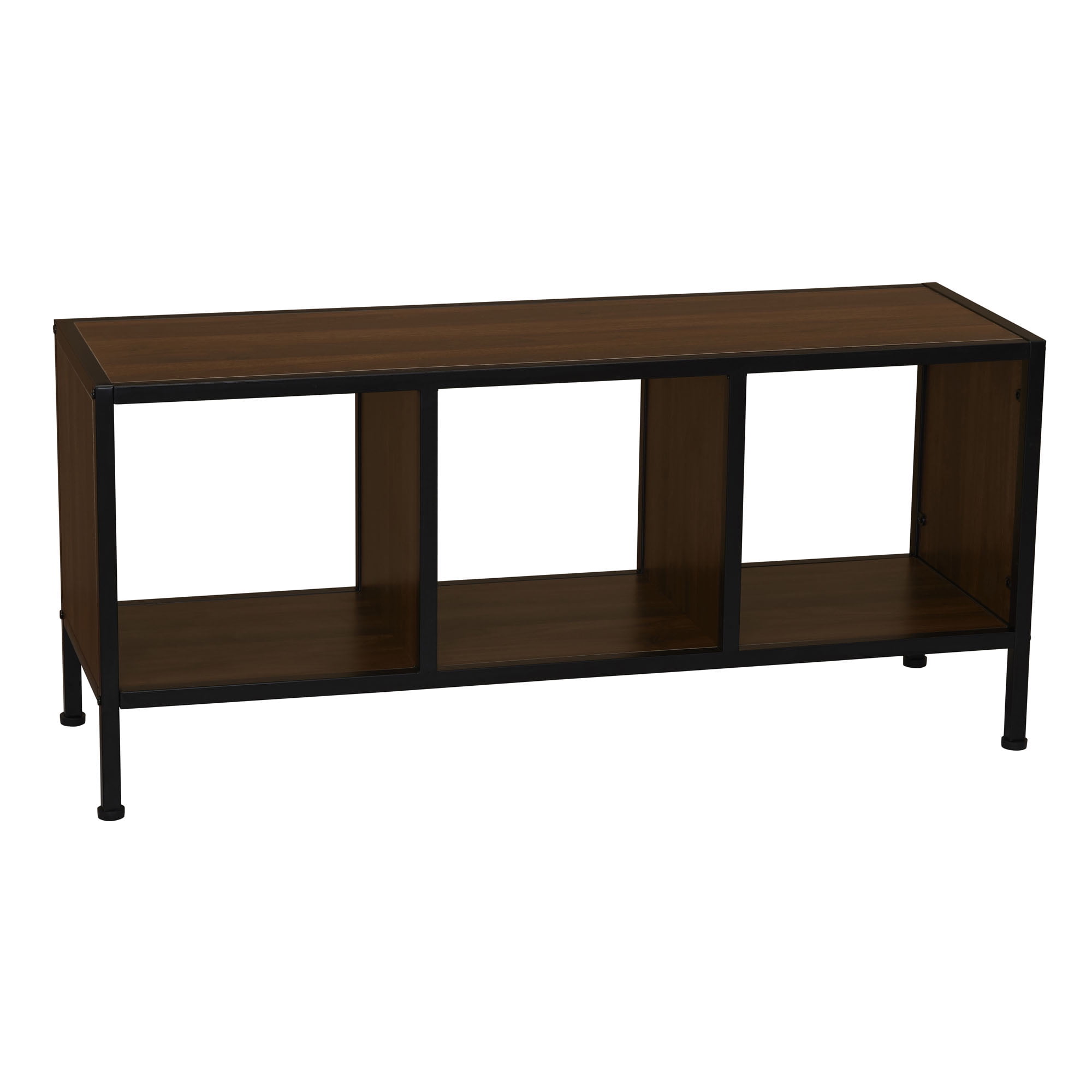 Household Essentials Jamestown TV Stand Coffee Table with Square Cube ...