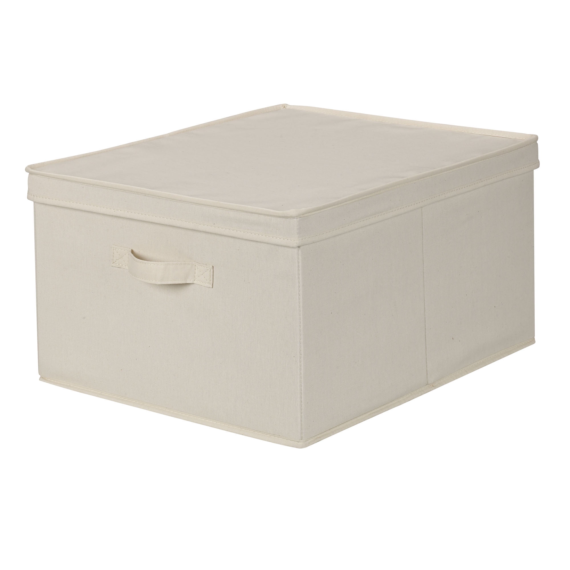 Household Essentials Jumbo Canvas Storage Box with Lid - Walmart.com