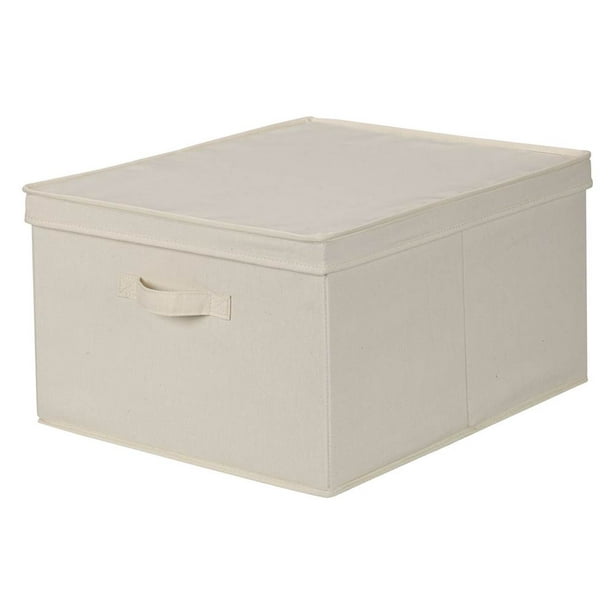 Household Essentials Jumbo Canvas Storage Box with Lid - Walmart.com