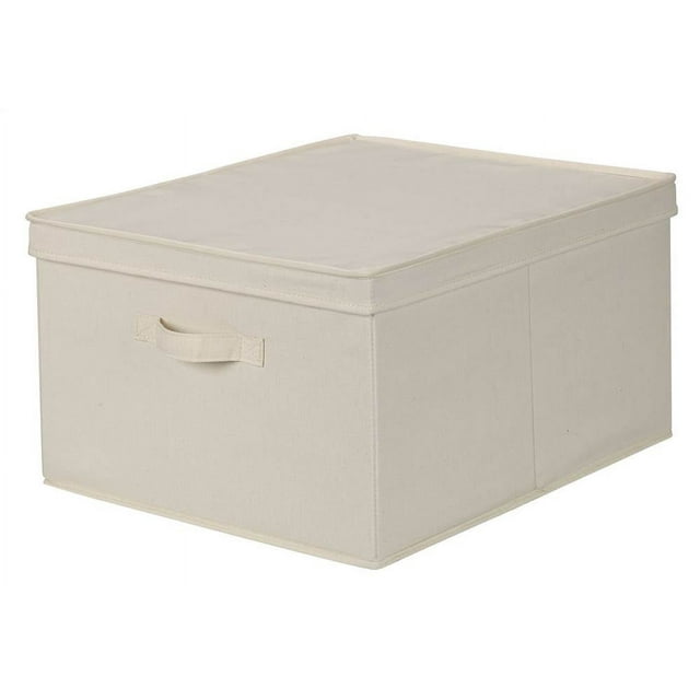 Household Essentials Jumbo Canvas Storage Box with Lid - Walmart.com