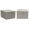 Household Essentials Jumbo Fabric Storage Bins 2 Pack, Sturdy Sides and ...
