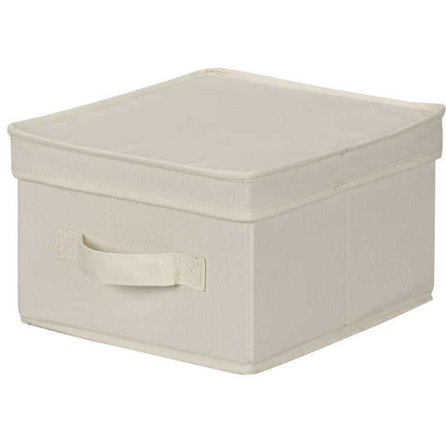 Household Essentials Medium Canvas Storage Box with Lid - Walmart.com