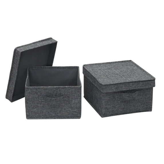 Household Essentials Medium Fabric Storage Bins, Set of 2, Storage Box ...