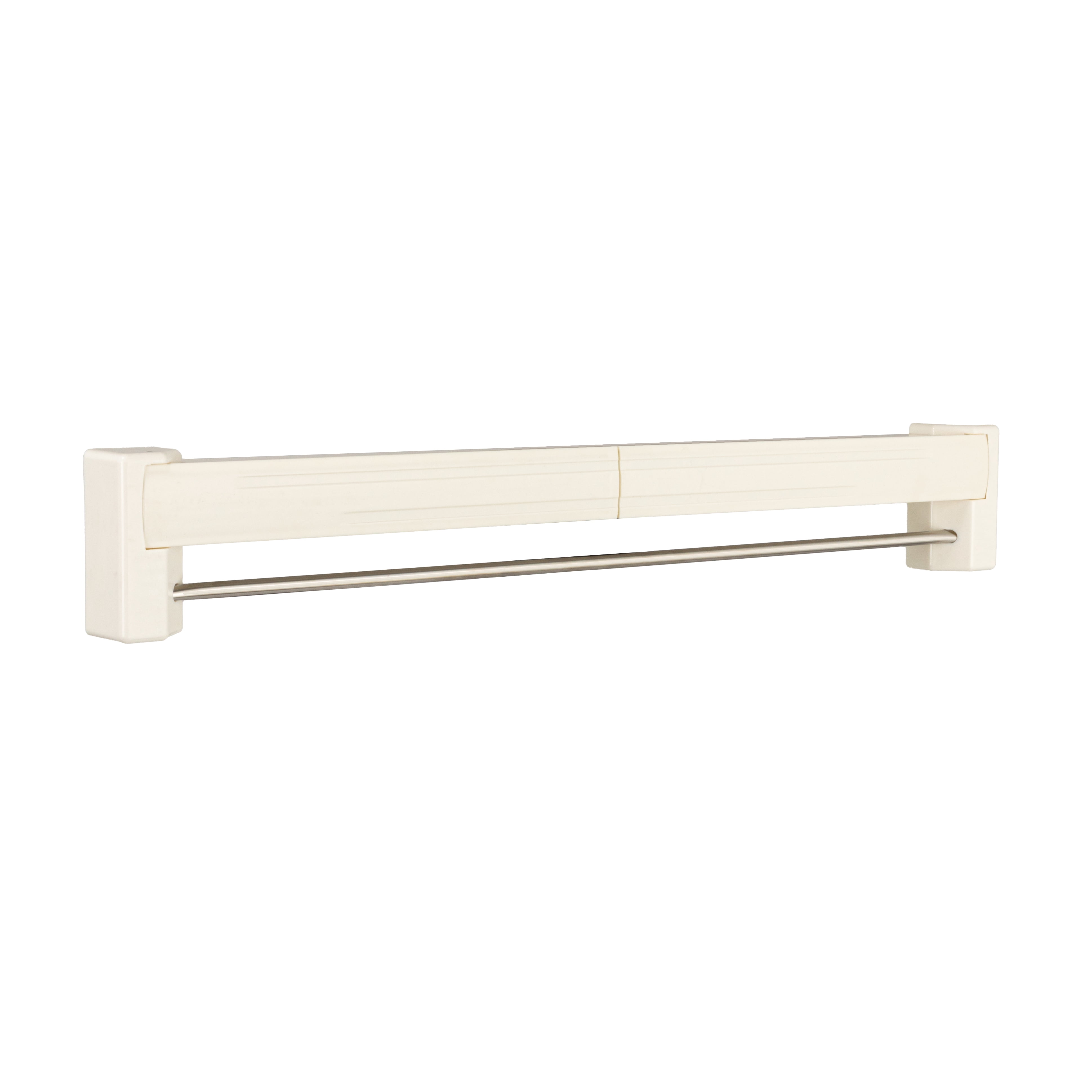Household Essentials Metal and Plastic Wall Mount Telescoping Drying ...