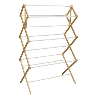 Household Essentials Collapsible Bamboo Clothes Drying Rack - Walmart.com