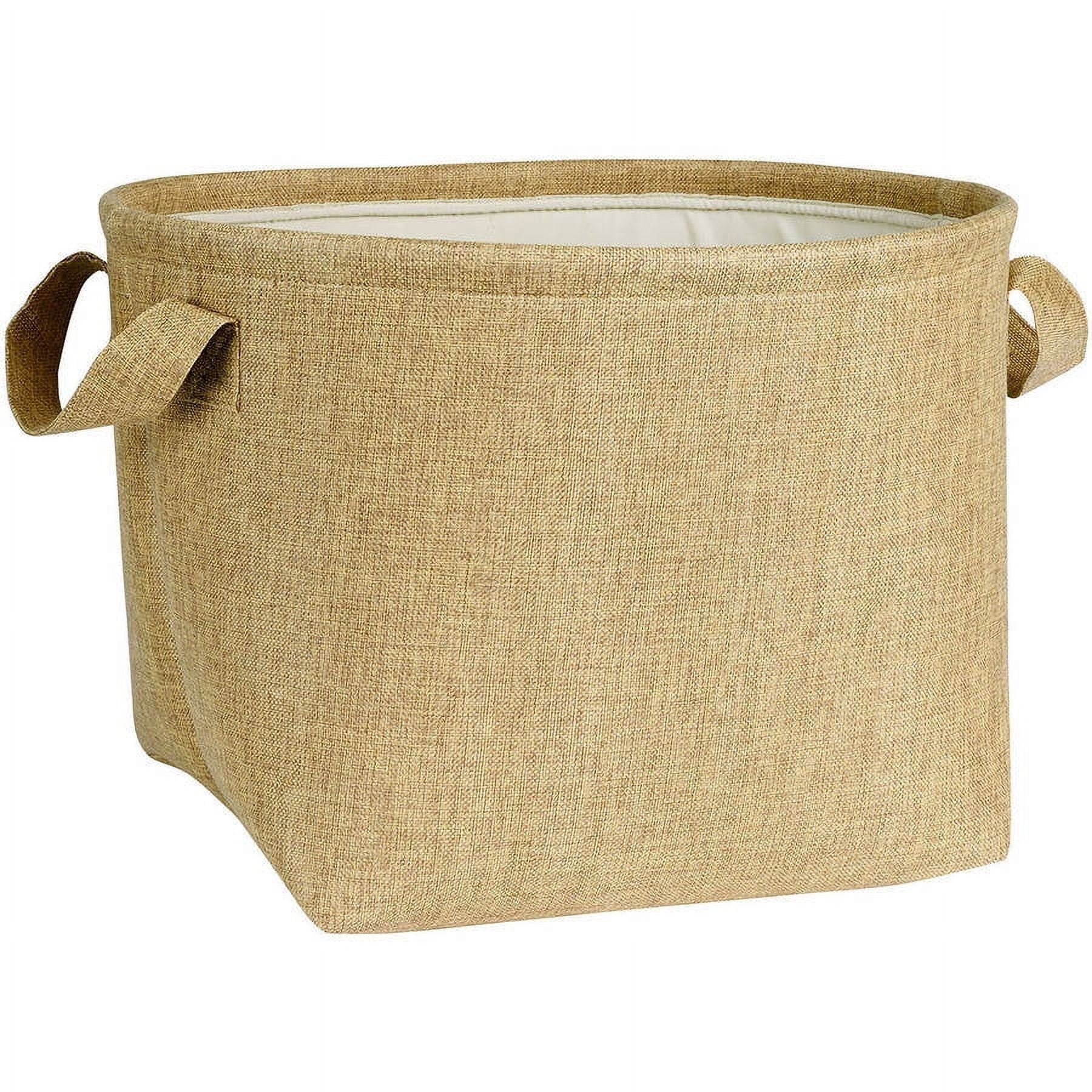 Household Essentials Round Soft-Side Burlap Basket - Walmart.com