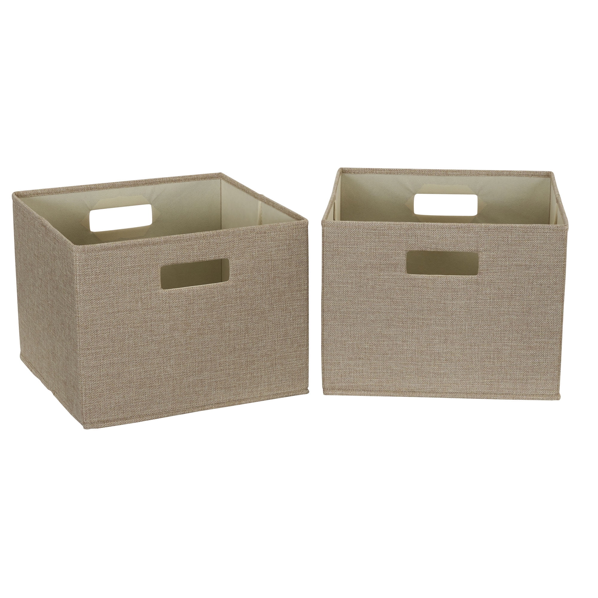 Household Essentials Storage Cubes 2 pack, Blended Poly-Cotton Canvas ...