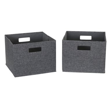Household Essentials KD Cube Set, 2pk, Collapsible Linen, Cafe ...