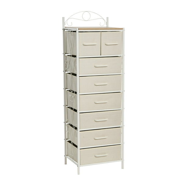 Household Essentials Storage Tower, 8 Drawer, Victorian Metal Frame and ...