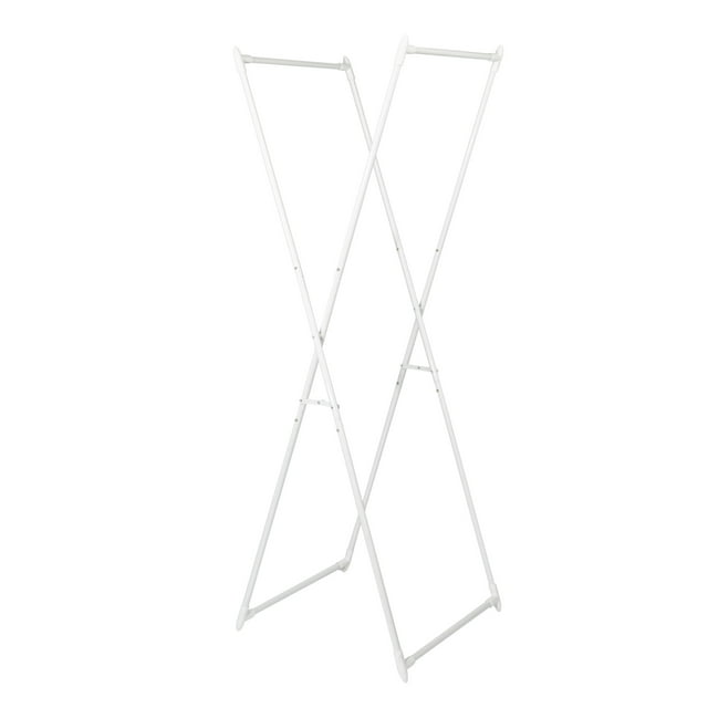Household Essentials Valet Folding Clothes Rack, Strong Metal X-Frame ...
