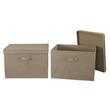 Household Essentials Jumbo Canvas Storage Box with Lid - Walmart.com