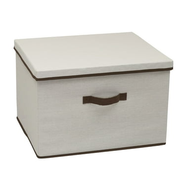 Household Essentials Large Canvas Storage Box with Lid - Walmart.com