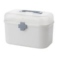 Household Family Medicine Plastic Storage Box Double Layer First Aid ...