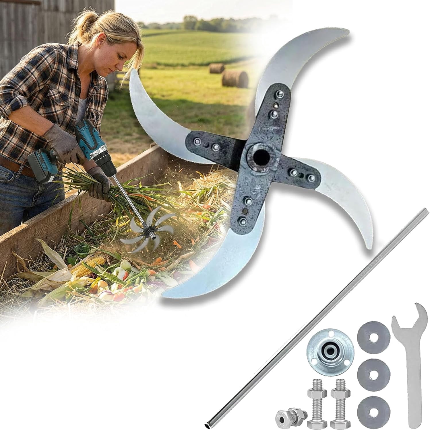 Household Farming Grass Shredder Knife Blades - 2026 New Grass Shredder ...