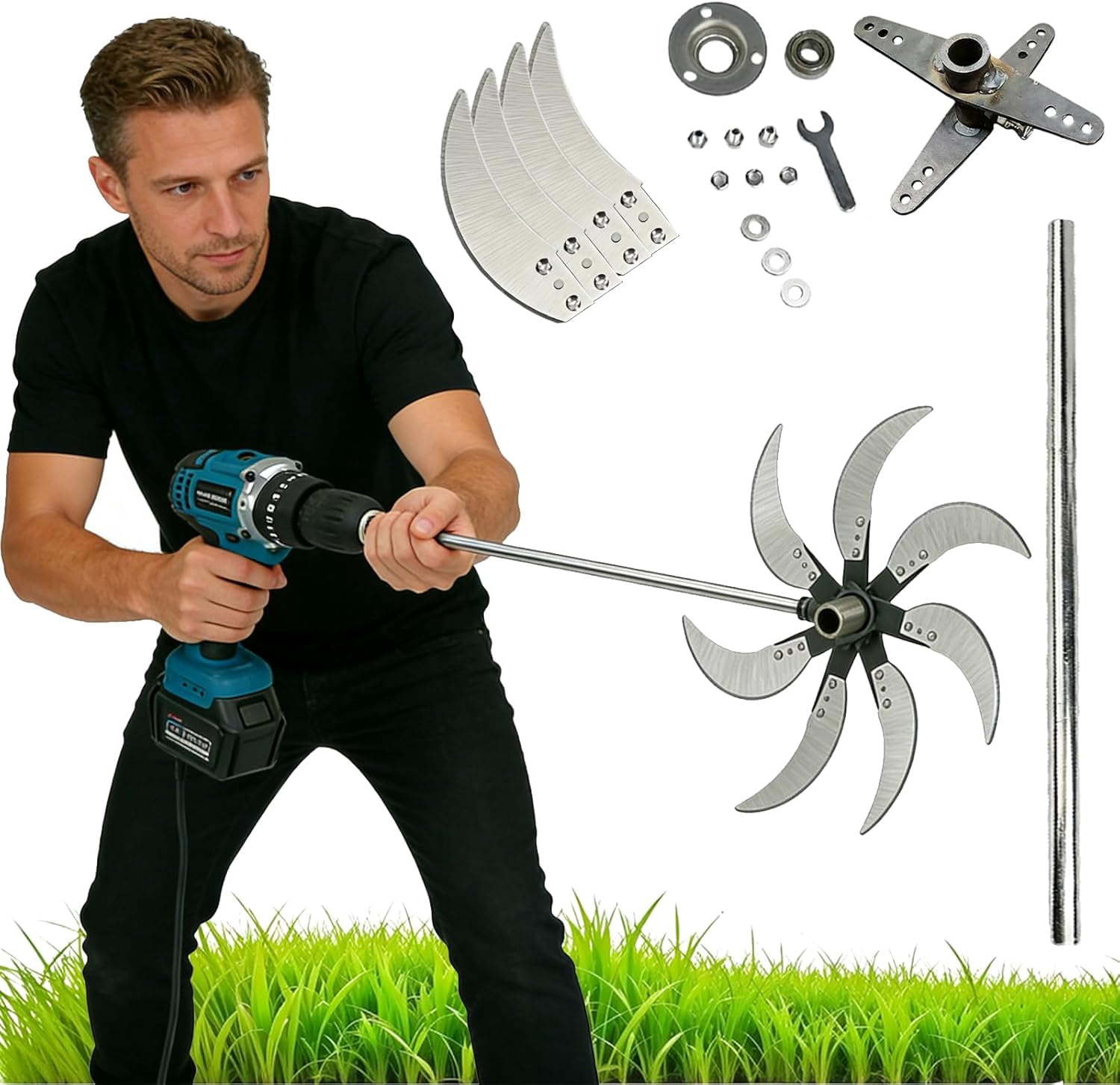 Household Farming Grass Shredder Knife Blades, Adjustable Diameter ...