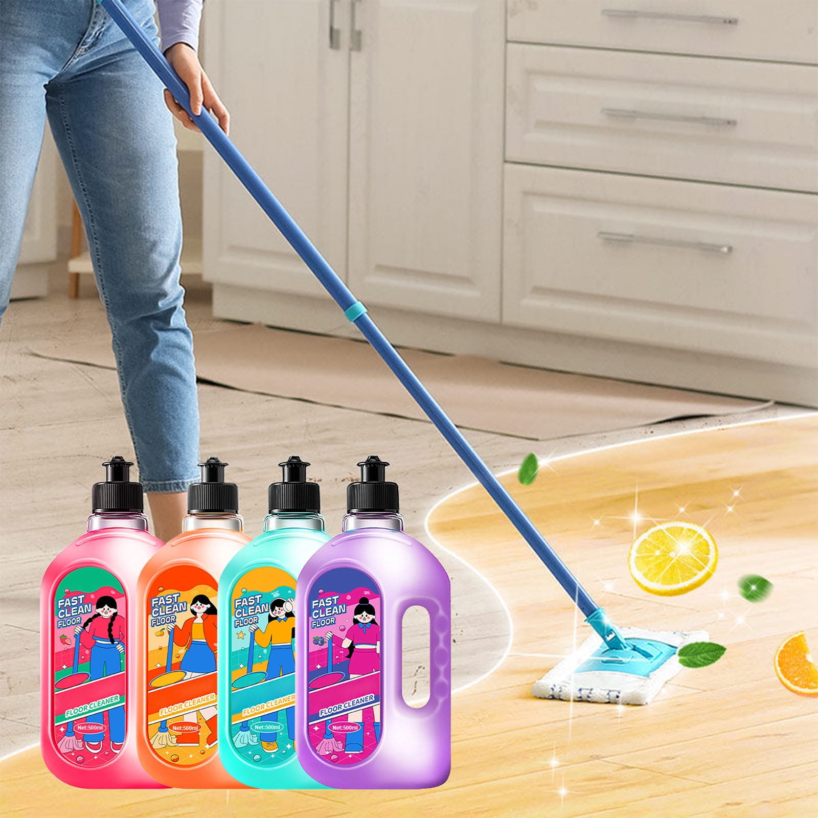 Household Floor Cleaner, 500ml, Non-Toxic Formula, Concentrated Power ...