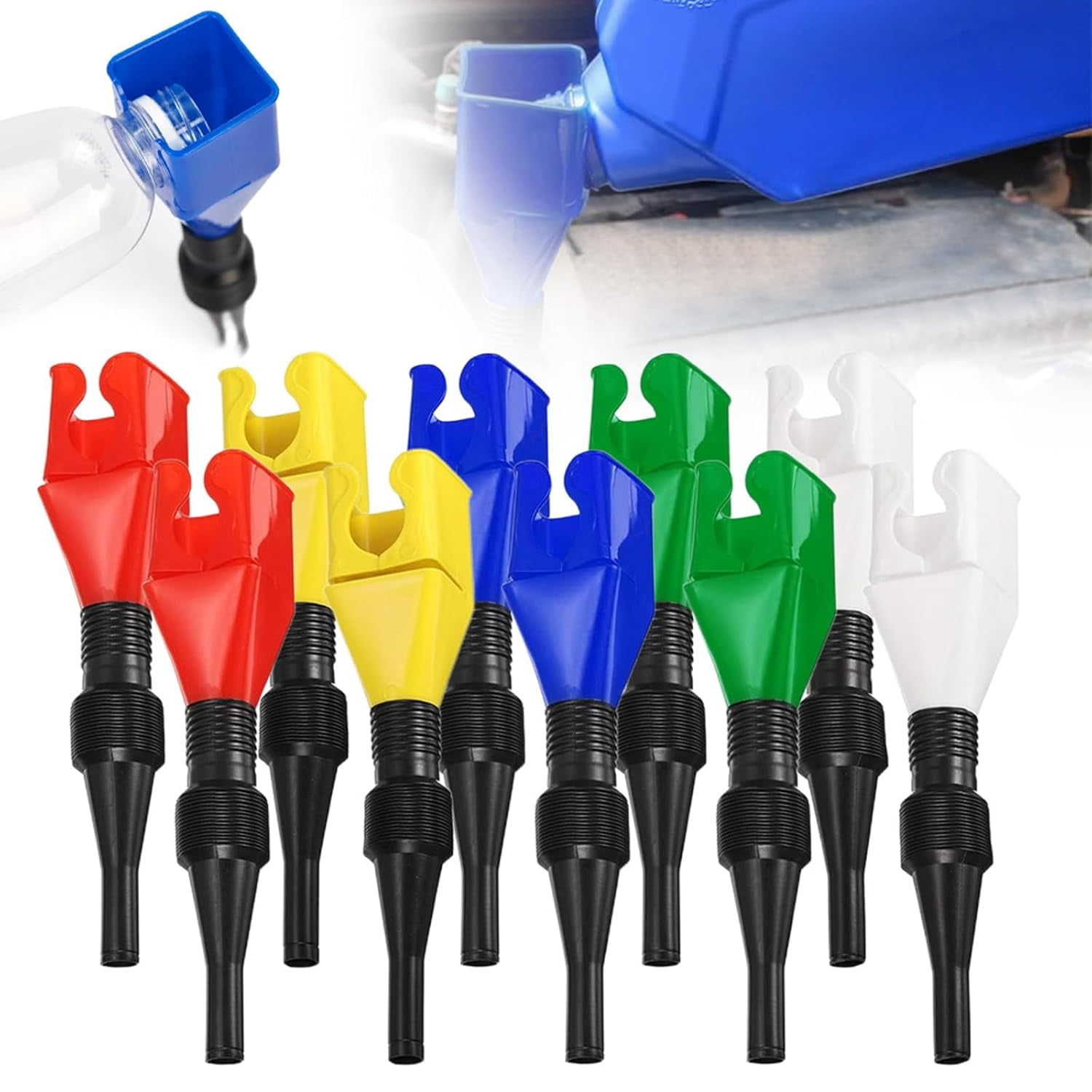 Household Folding Buckle Funnel, 2025 Upgrade Universal Buckle Plastic ...