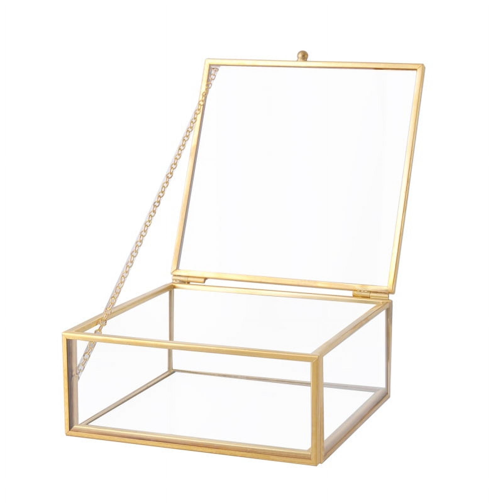 Household Glass Box Jewelry Packing Box Clear Glass Jewelry Box Clear ...