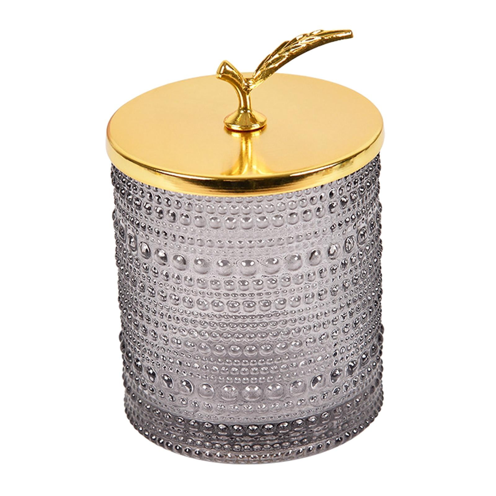 Household Glass Storage Containers for Sweets, Sugar , Gray Golden ...