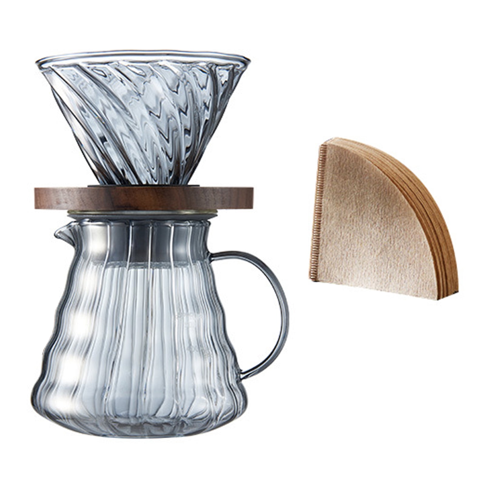 Household High-Borosilicate Glass Hand-Flush Coffee Pot Drip Filter ...