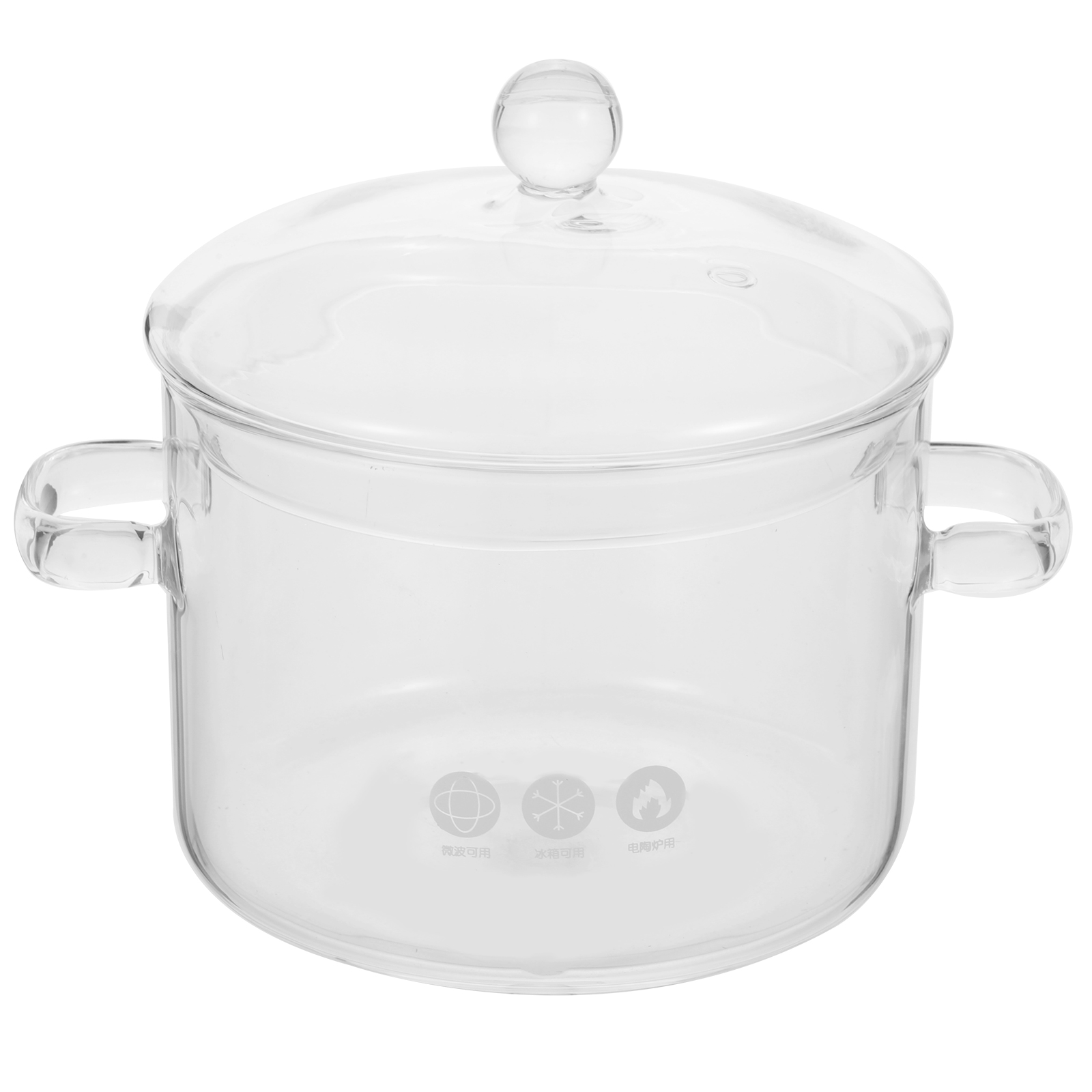 Household High Borosilicate Glass Soup Pot Pot Glass Two eared Instant