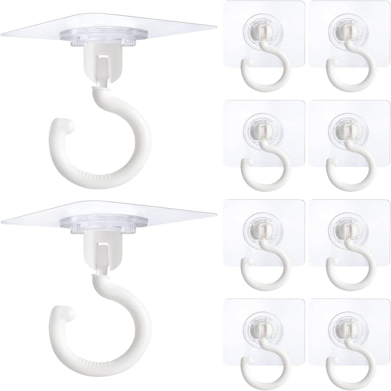 Household Hook Yuseik, Household Hook, 10 Adhesive Ceiling Hooks Sticky ...