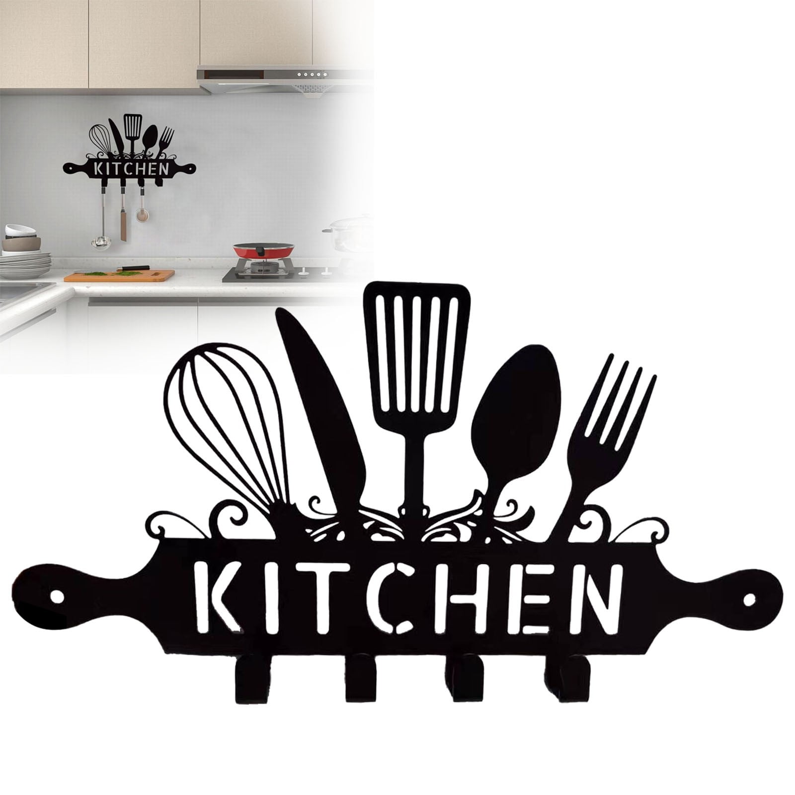 Household Hooks Clearance! HZHGAV Hooks Personalized Family Kitchen ...