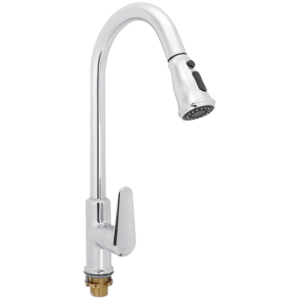 Household Kitchen Full Copper Pull-Out Faucet Spray Tap Single Handle ...
