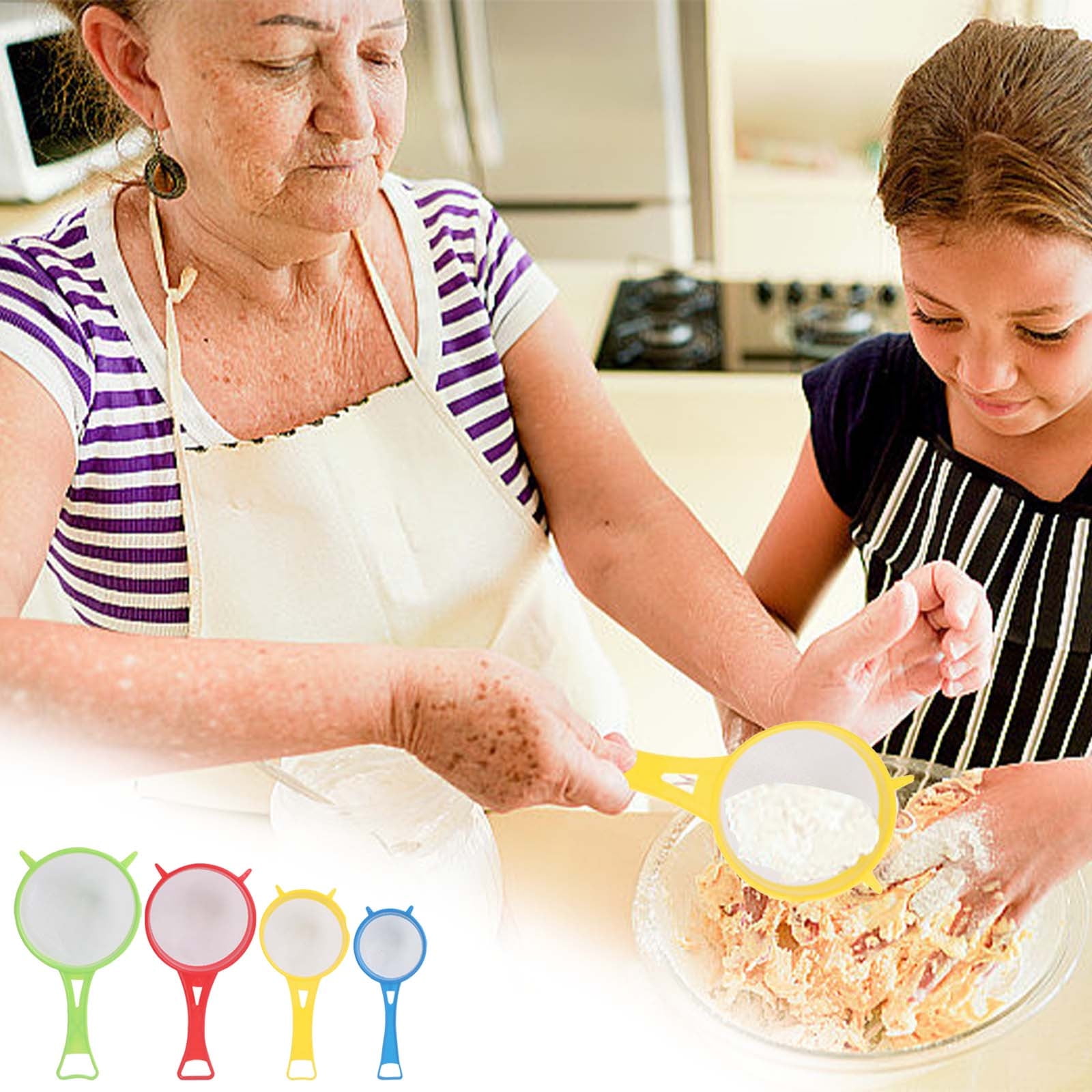 Household Kitchen Gadget Plastic Flour Sieve for Baking with Long ...