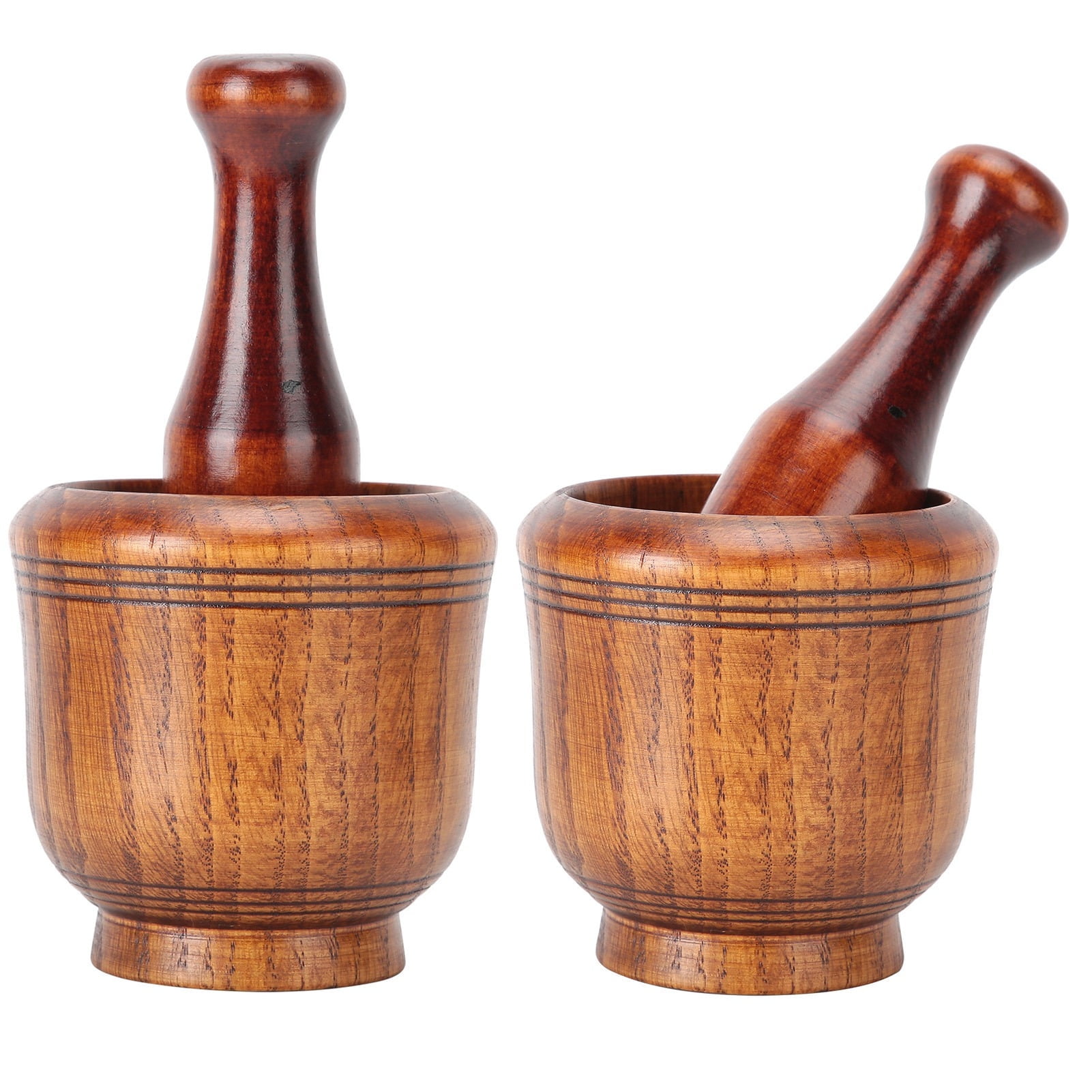 Household Kitchen Mortar and Pestle Set, Wooden Spice Grinder Manual ...
