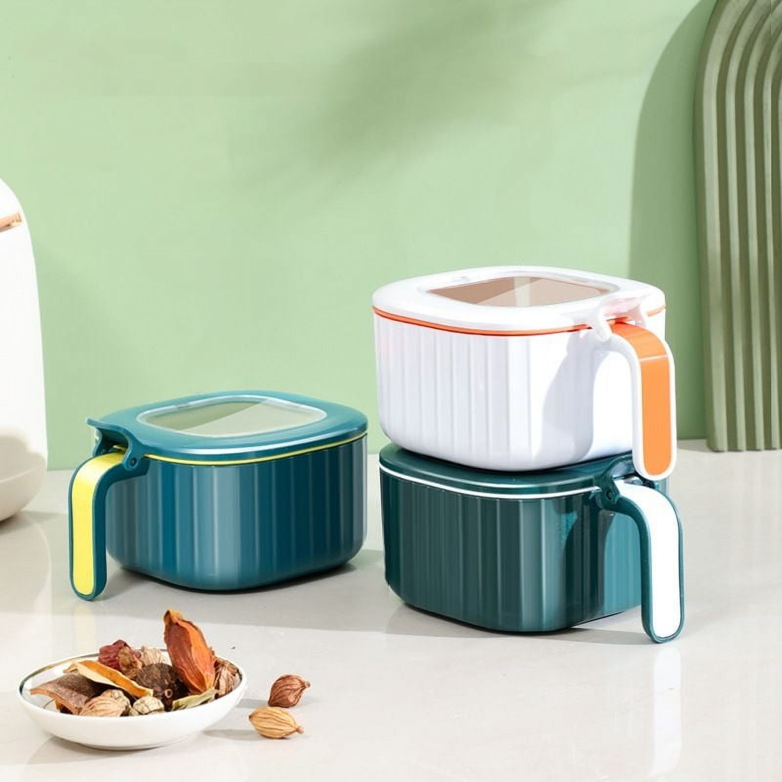 Household Kitchen Seasoning Box Set - 4-Compartment Integrated Storage ...