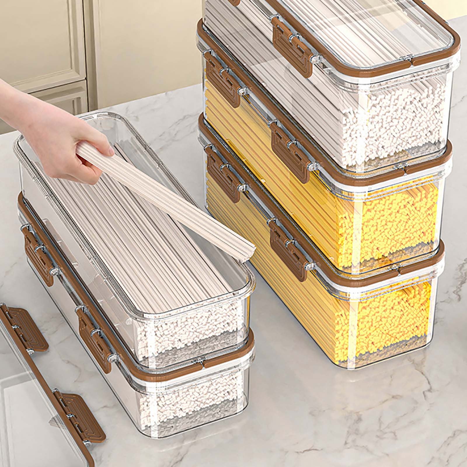 Household Kitchen Transparent Storage Box, for Grains and Pasta. Large ...