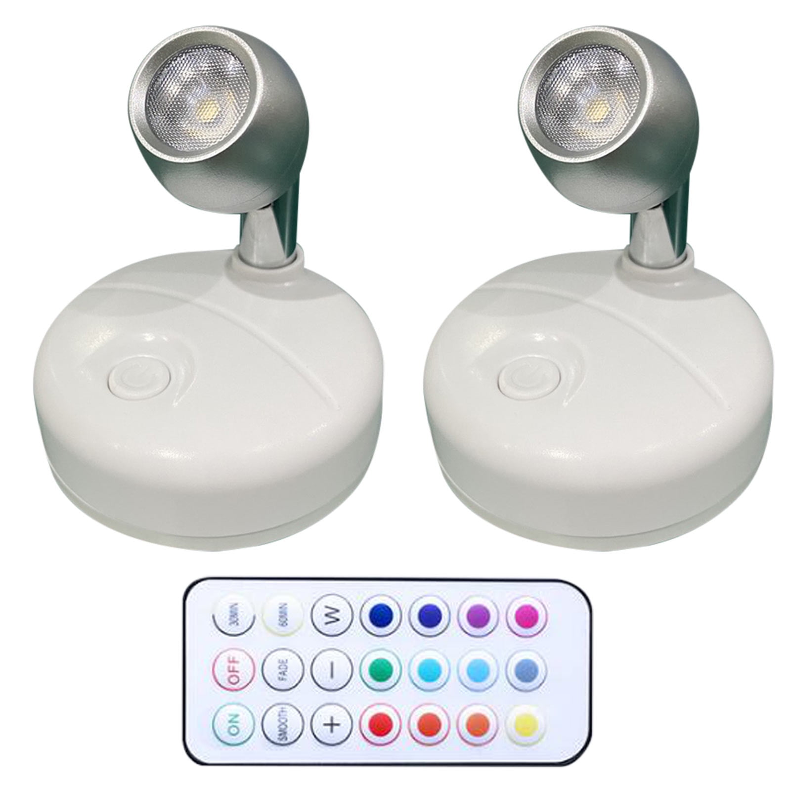 Household Lamp 2pcs Wireless Spotlight Battery Operated Light Up Lights ...