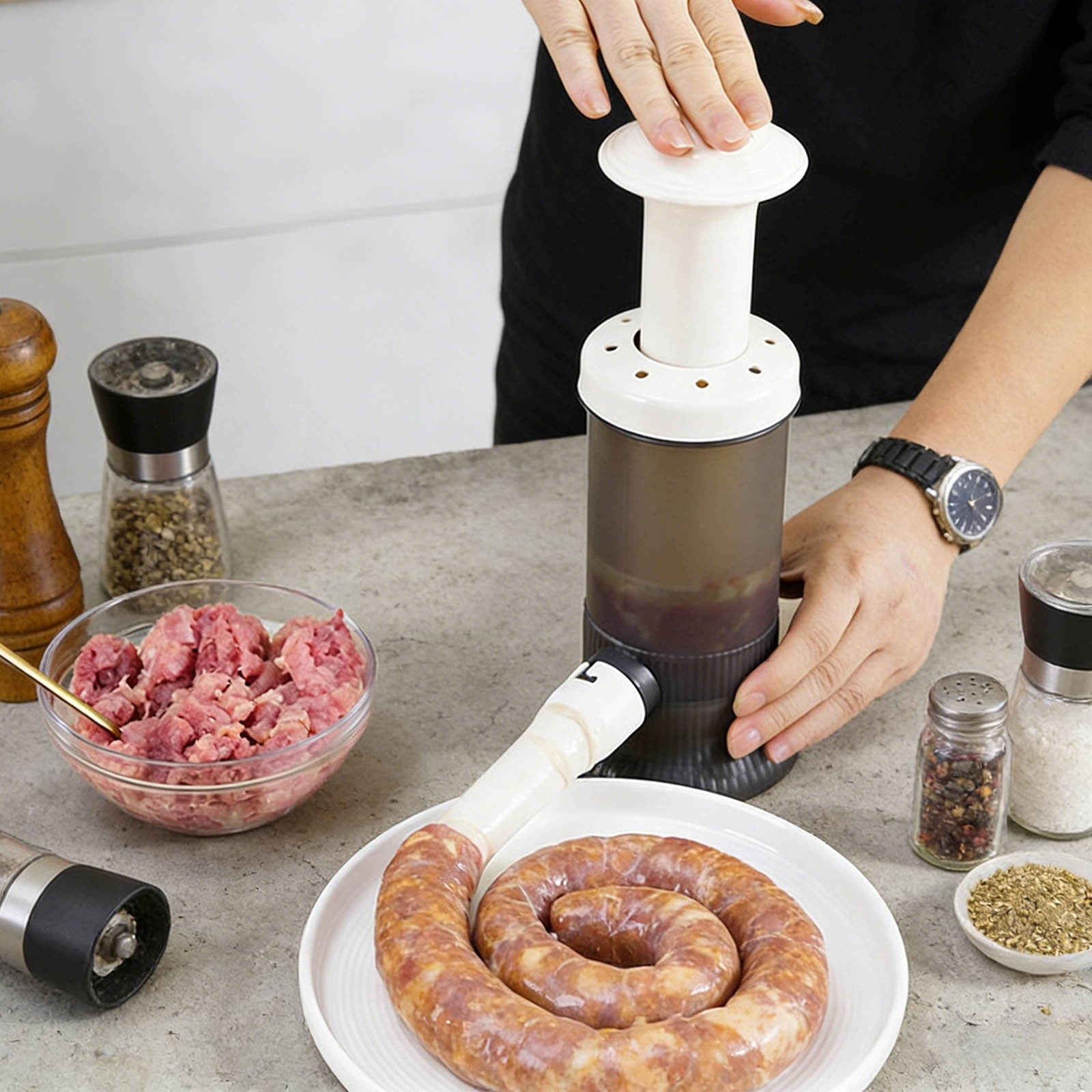 Household Manual Vertical Sausage Stuffer Machine With Fast Filling ...