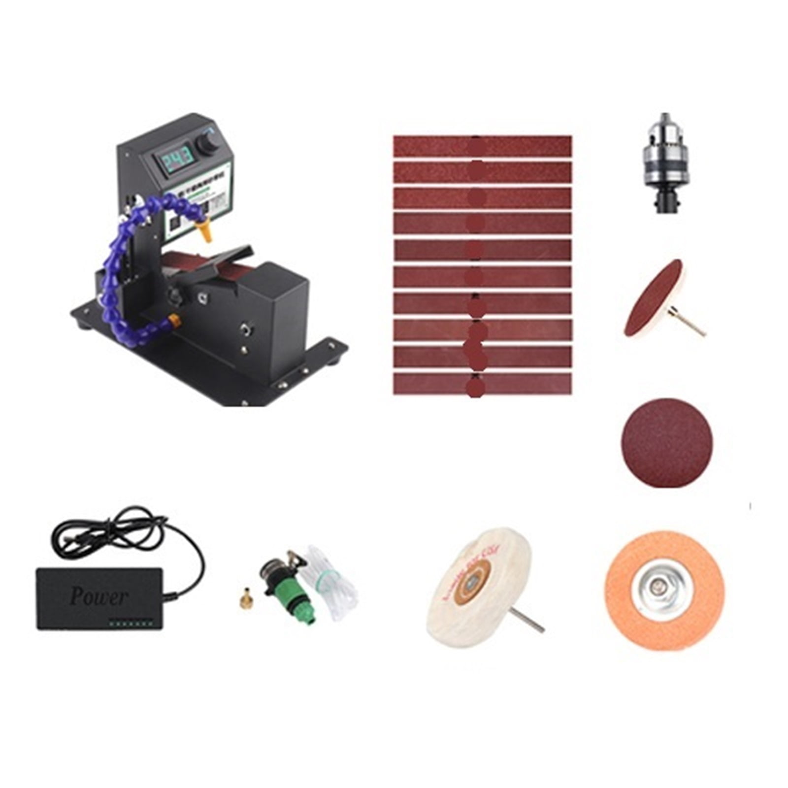 Household Mini Water Abrasive Belt Machine Mini Electric Polishing ...