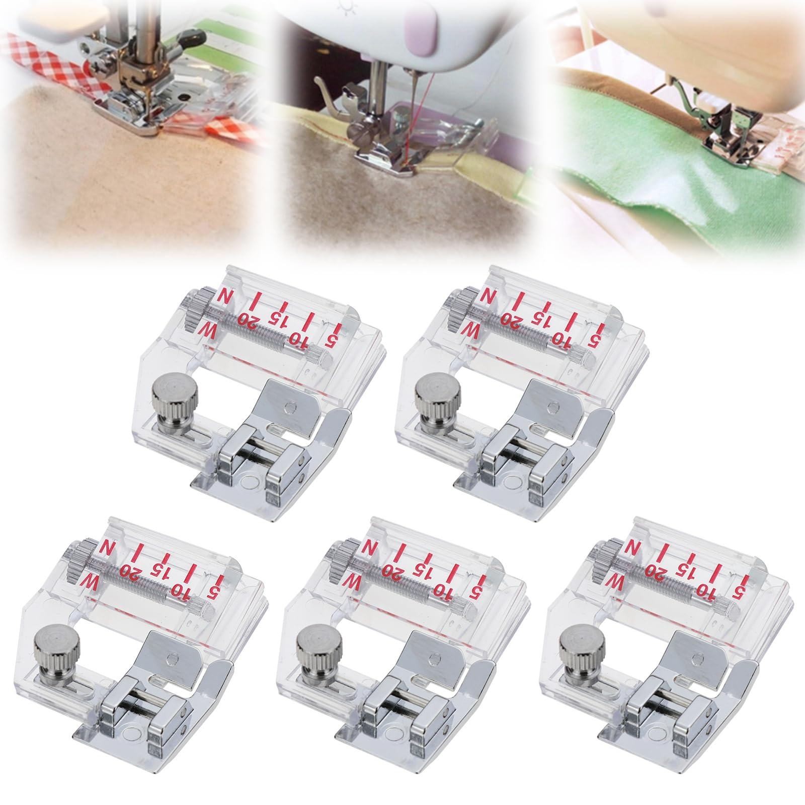 Household Multi-Functional Electric Sewing Presser Foot 5Pc Transparent ...