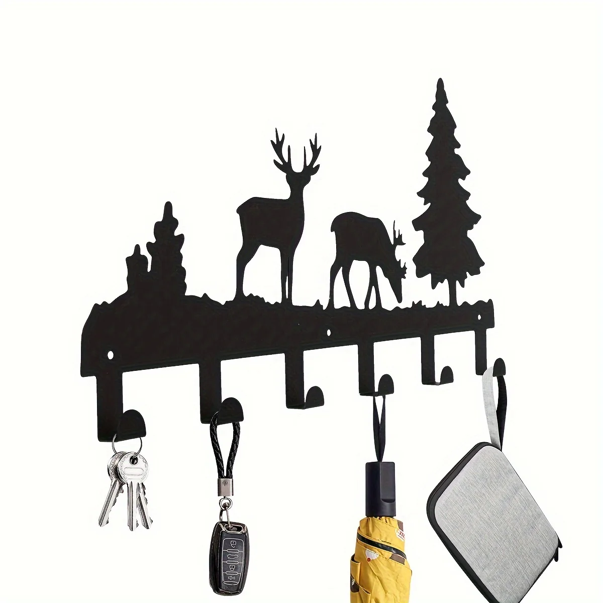 Household Multi-Purpose Clothes Bag Key Hooks, Metal Elk Key Hooks, Wall Hooks, Aesthetic Room ...