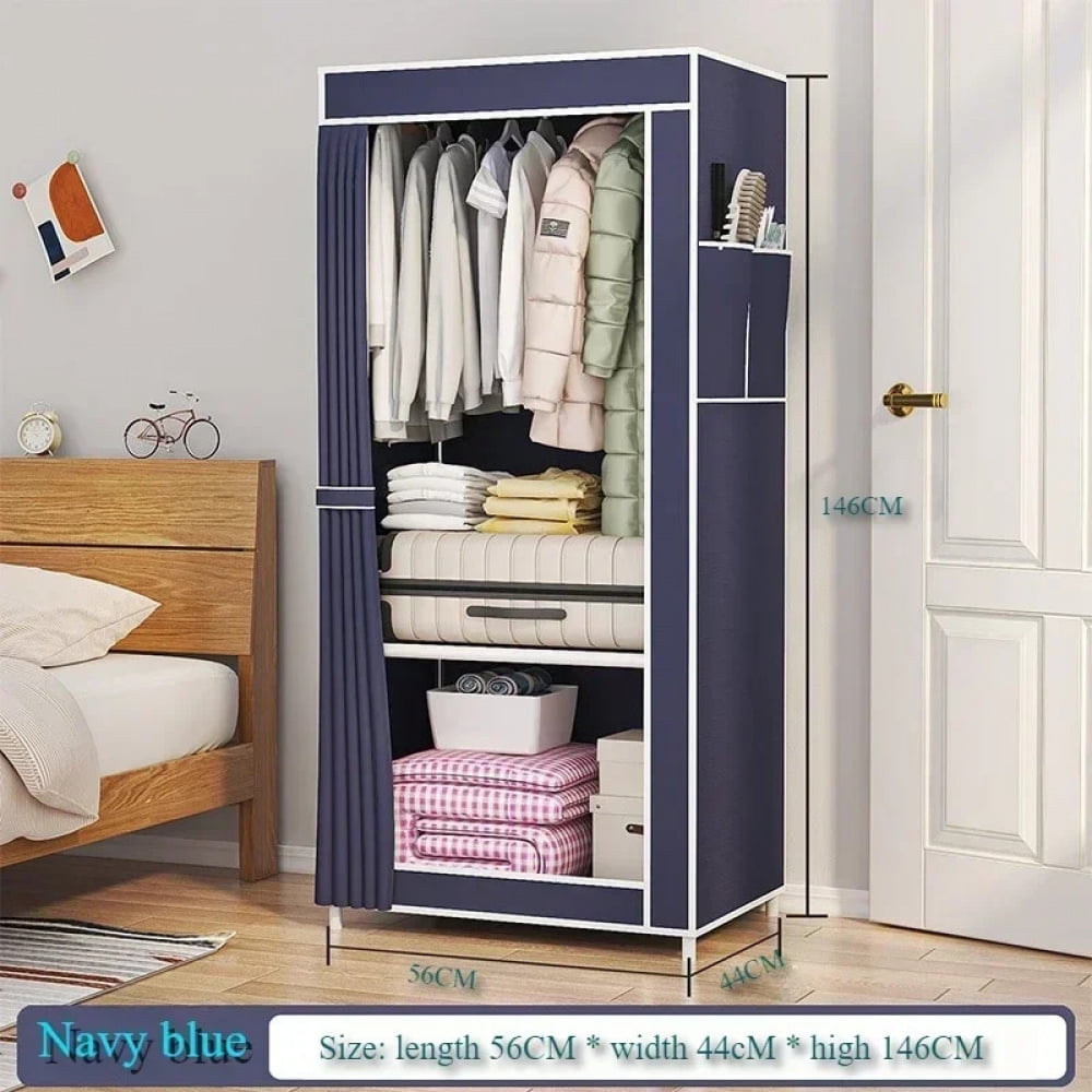 Household Multi-layer Wardrobe Rental Room Storage Wardrobes Single ...