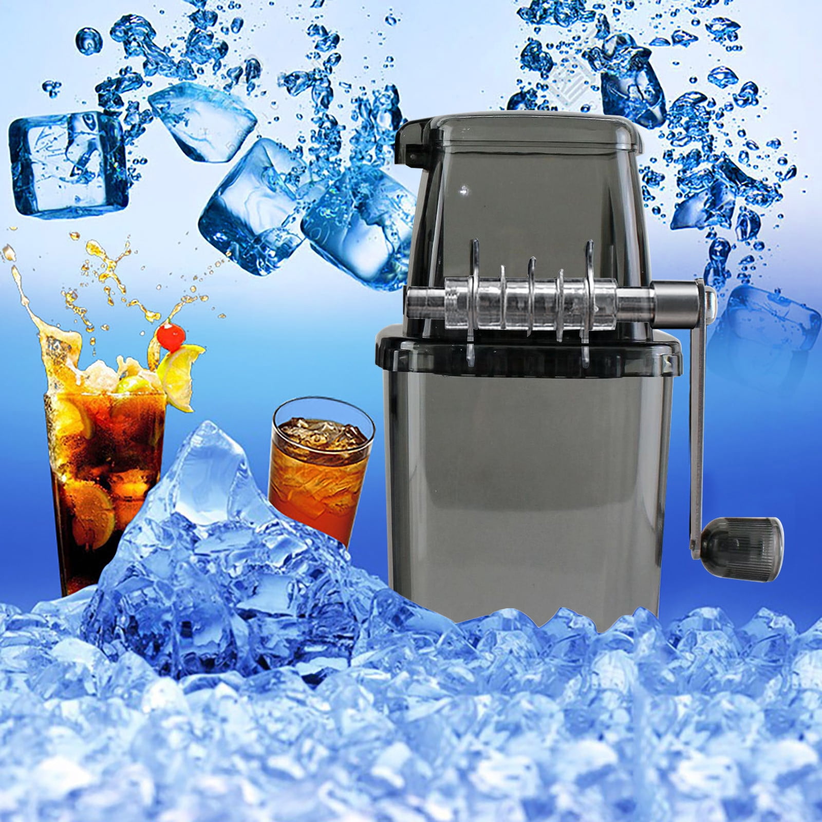 Household Multifunctional Small Transparent Manual Ice Crusher And Ice ...
